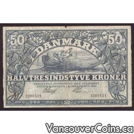 Denmark 50 Kroner 1919 P-22c nice a/fine - Professional Dealers of ...