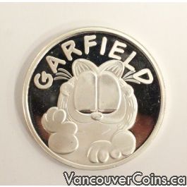 Garfield One ounce 999 silver round choice uncirculated with original ...